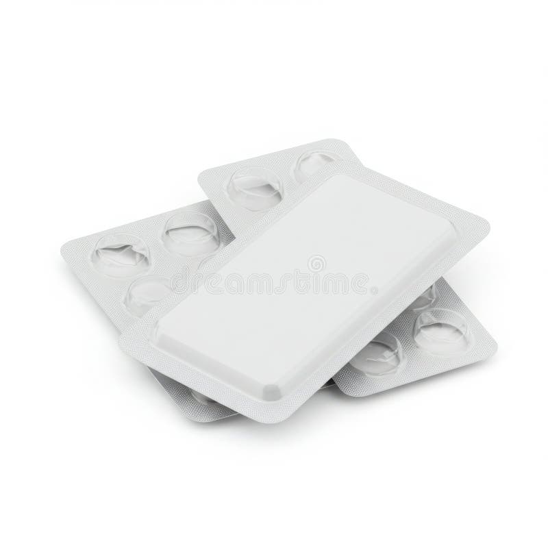 Medication Blister Pack Isolated on White Background Stock Image ...