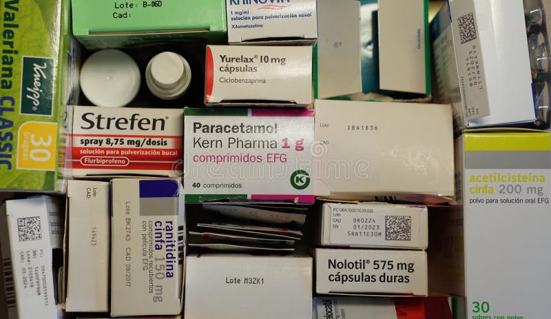 Medication Box. Box of Pills of Different Types Editorial Photography ...