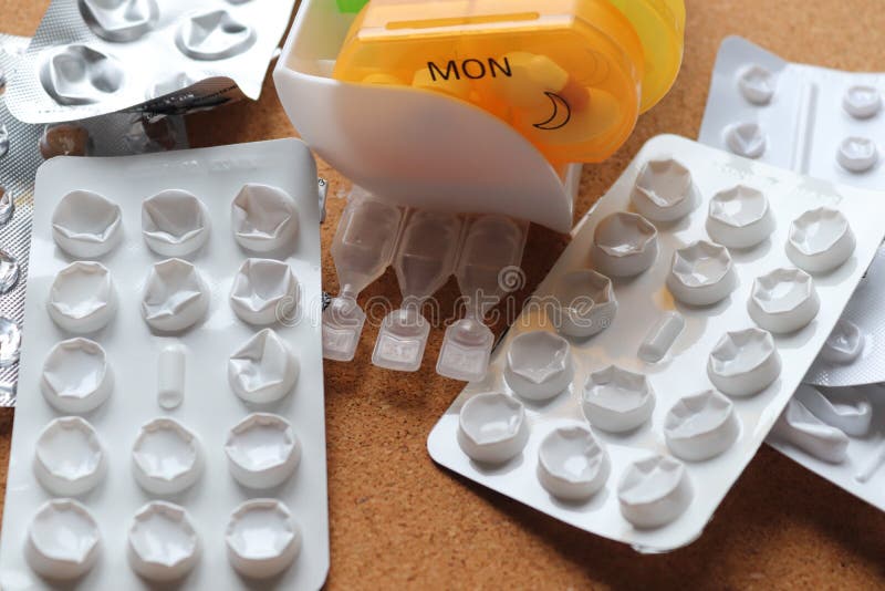 Medication for daily and Weekly Use in Labelled Boxes.chemist Doctors ...