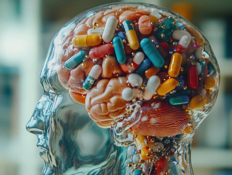 Medication Brain stock image. Image of cerebrum, prescription - 359771623