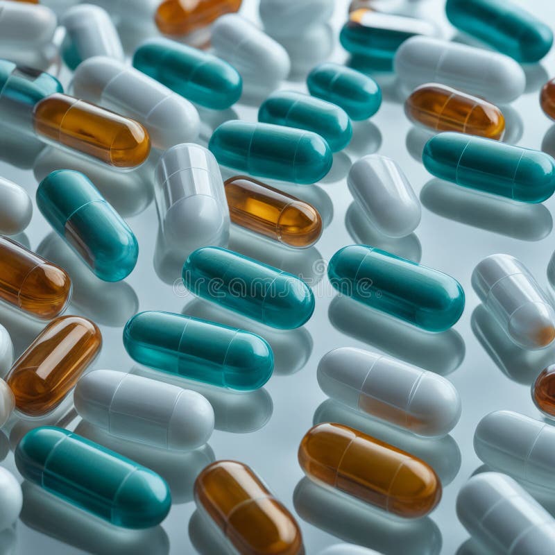 Medication Capsules and Tablets Stock Photo - Image of tablets, item ...
