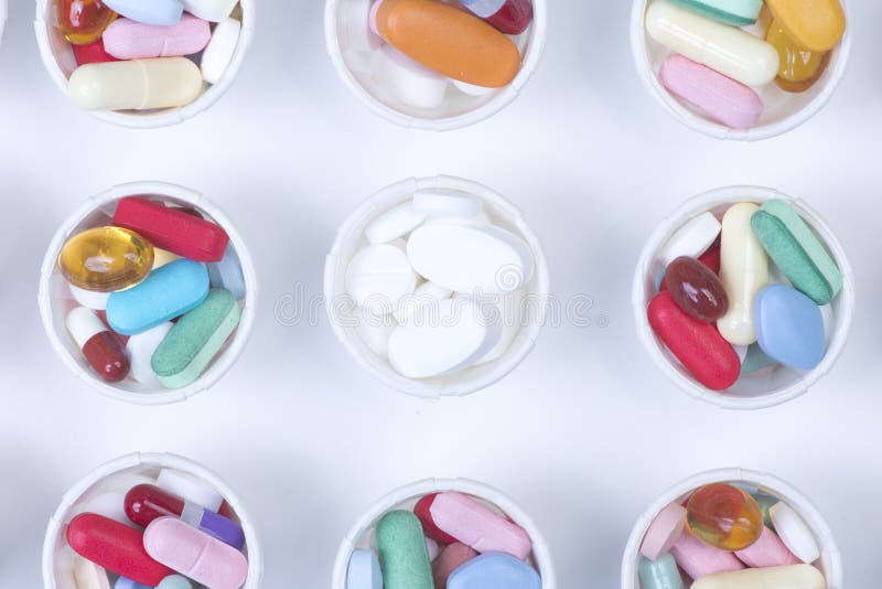 Medication Cups stock image. Image of medications, paper - 49355541