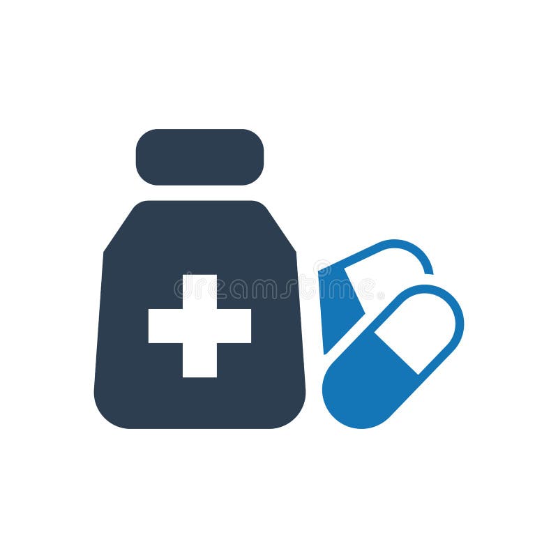 Medication, Drug Icon. Vector Graphics Stock Vector - Illustration of ...