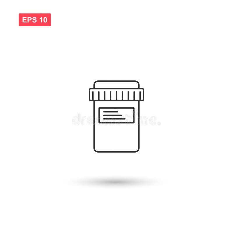 Medication Jar Icon Vector Isolated 6 Stock Vector - Illustration of ...