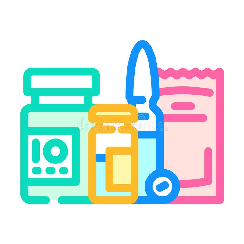 Medication Packaging Pharmacist Color Icon Vector Illustration Stock ...