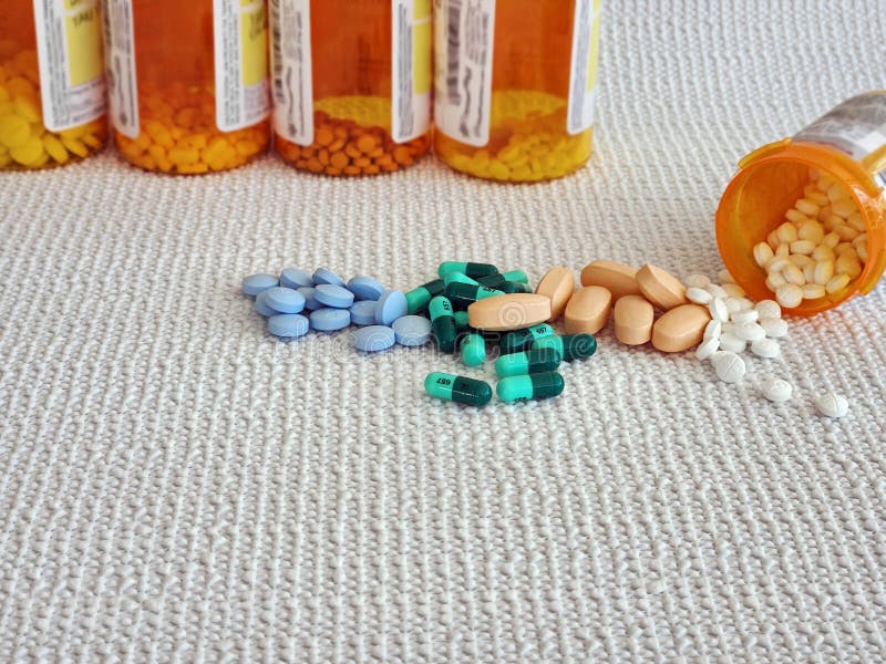 Medication in pill bottle stock image. Image of tablet - 291544671