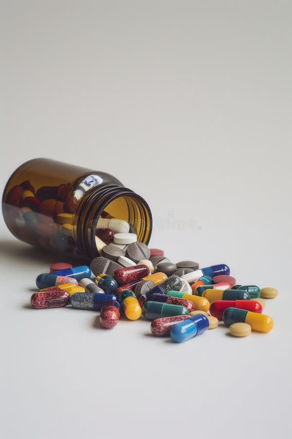 Pill spill stock image. Image of pharmaceutical, medicine - 374140907