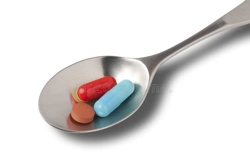 Medication spoon,isolated stock image. Image of sick - 11568741