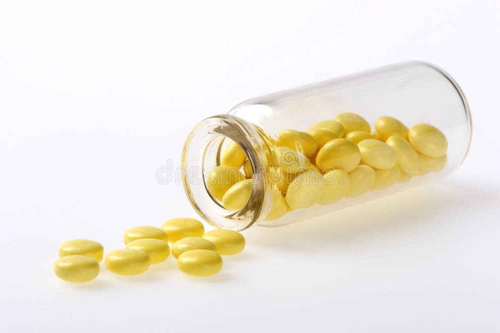 Medication, Yellow Tablet stock image. Image of capsules - 1519599