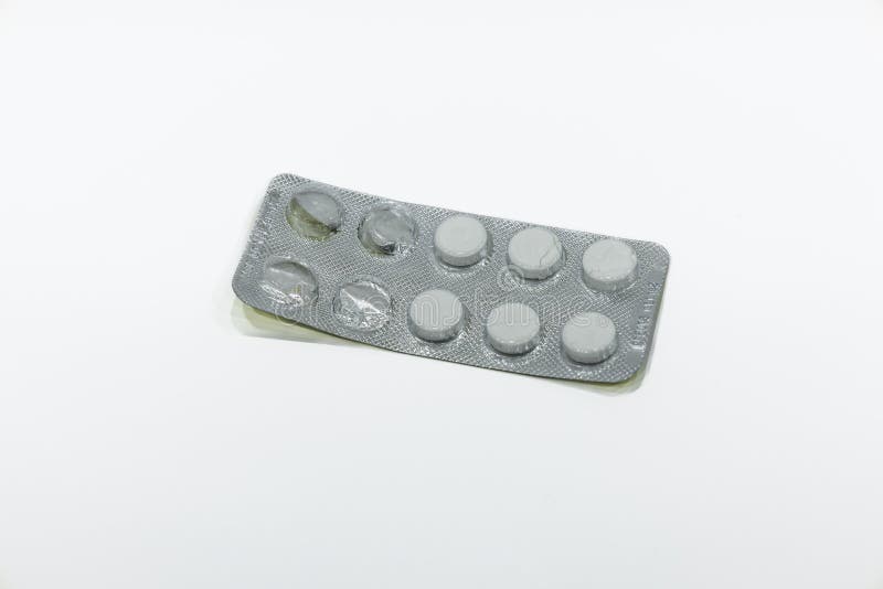 Medications Pills in the Blister Pack. Four Tablets are Missing Stock ...