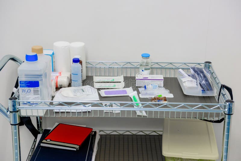 Medications Prepared for Surgery on the Operating Table Stock Image ...