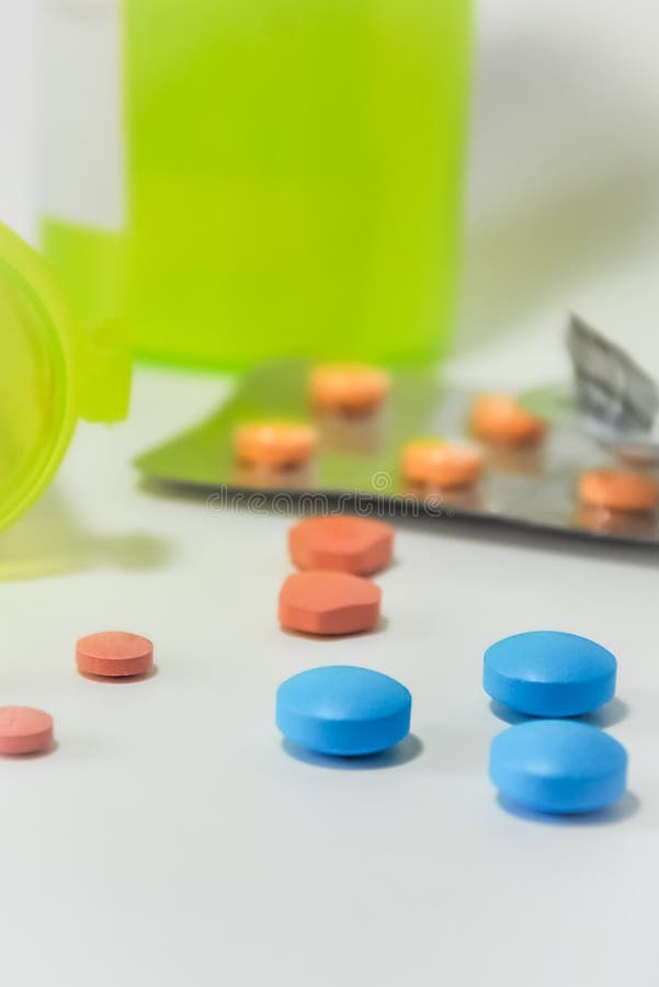 Various Drugs in Tablet Form in the White Background Stock Image ...