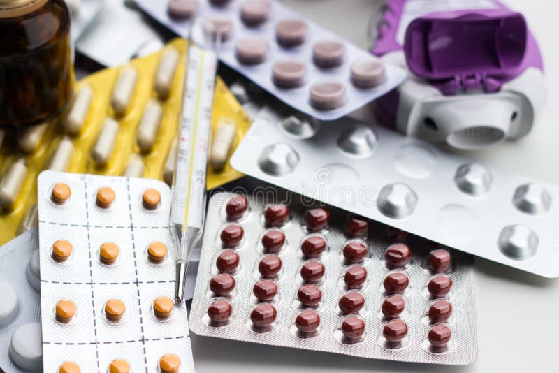 Medications and Tablets, Large Group of Blister Pack Stock Photo ...