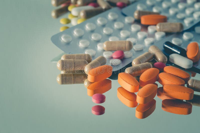 Medications and Tablets of Various Types Stock Image - Image of closeup ...