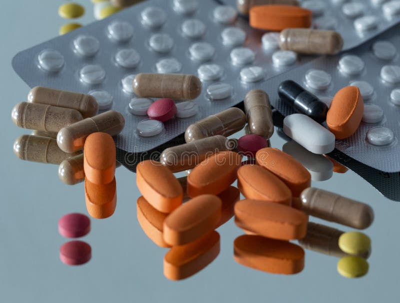 Medications and Tablets of Various Types Stock Image - Image of ...