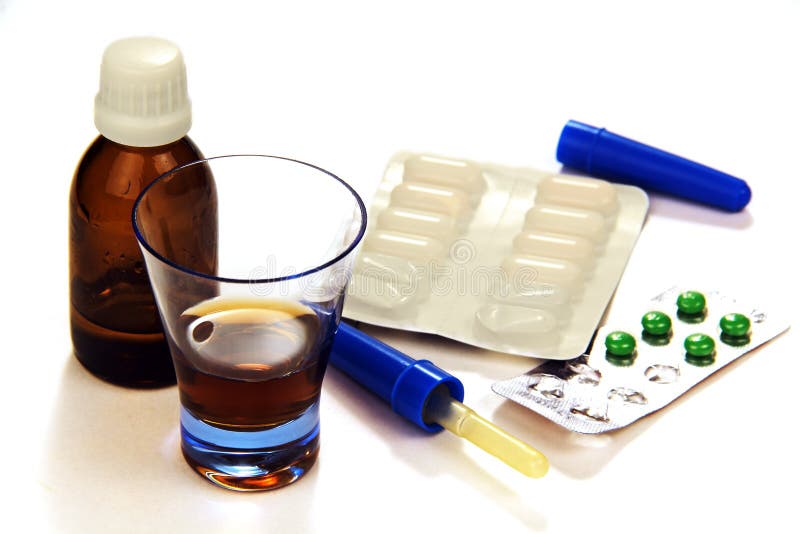 Medicinal Drops and Tablets. Stock Image - Image of medical, care: 30986137