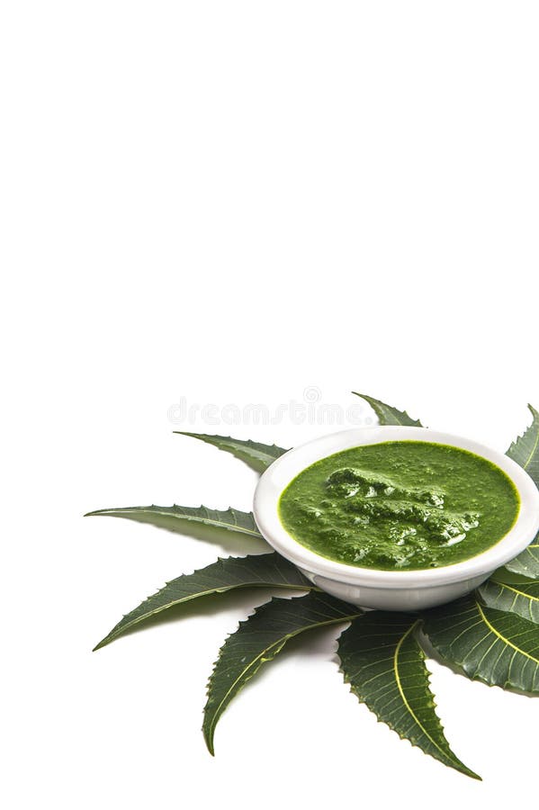 Medicinal Neem Leaves with Paste Stock Image - Image of leaves, cure ...