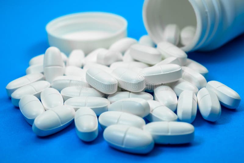 Medicinal Tablets And Water Stock Photo - Image of antidote, medicine ...