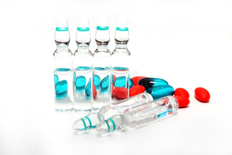 Medicine Ampules in Assembly Line Stock Photo - Image of industry ...