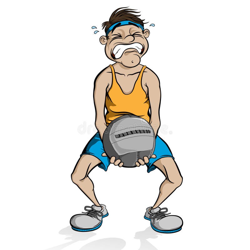 Medicine Ball Cross Training Work Stock Vector - Illustration of ...