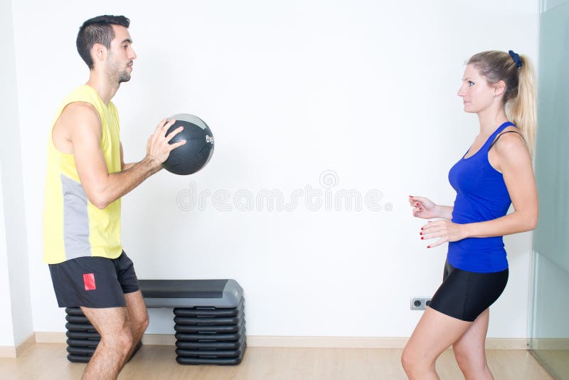 Medicine ball exercise stock photo. Image of fitness - 47586204