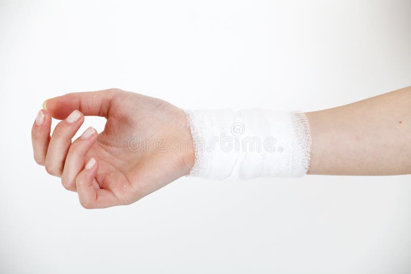Injury hand with bandage stock image. Image of recovery - 32328629