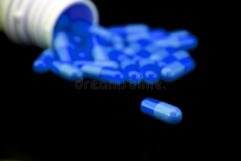 Medicine - Blue pill stock photo. Image of acids, addiction - 7727682