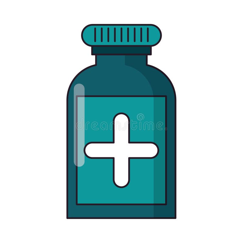Medicine Bottle Cartoon Isolated Vector Illustration Stock Vector ...