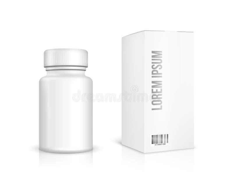 Medicine Bottle on White Background Stock Vector - Illustration of ...