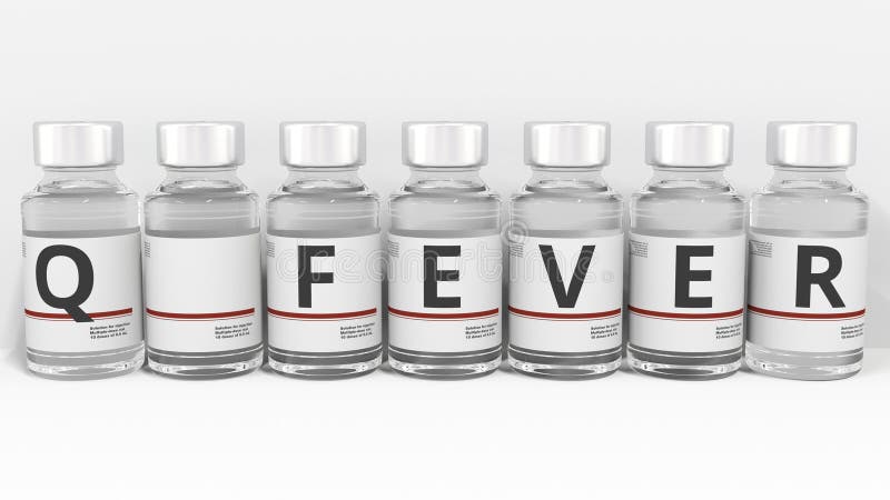 Medicine Bottles Compose Q FEVER Text. Conceptual 3d Rendering Stock ...