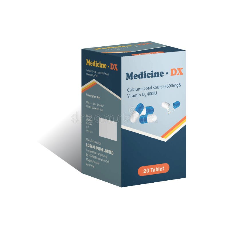 Medicine Box Packaging Design, 3D Box Stock Vector - Illustration of ...