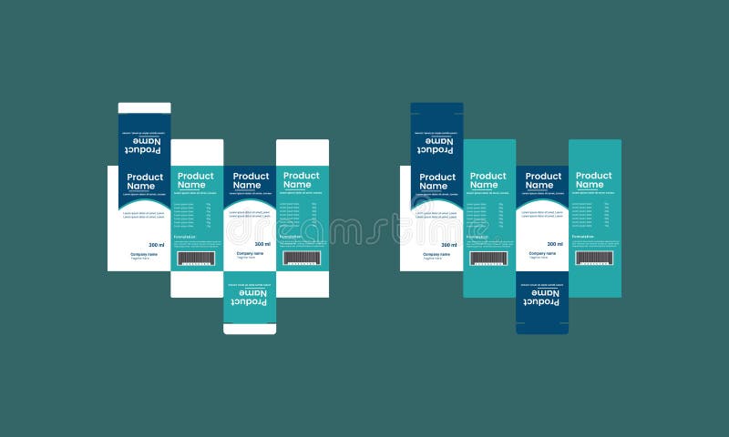 Medicine Box Packaging Template Stock Vector - Illustration of ...