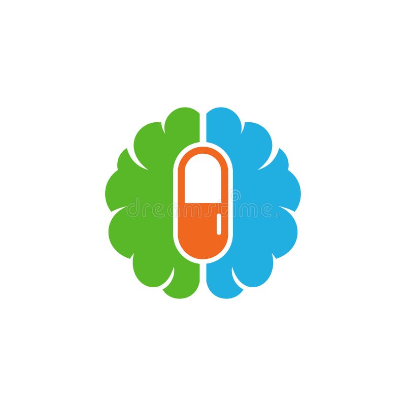 Brain Medicine Icon Logo Design Element Stock Vector - Illustration of ...