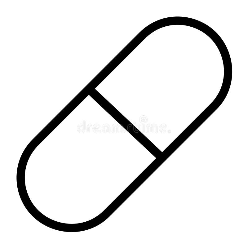 Medicine capsule outline stock photo. Illustration of clear - 282274168