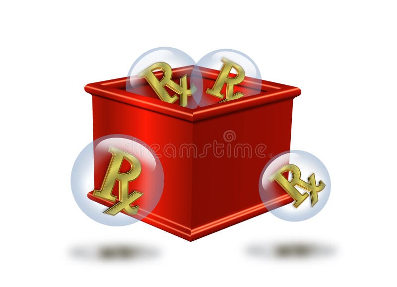 Medicine chest Rx symbol stock illustration. Illustration of gold - 7715173