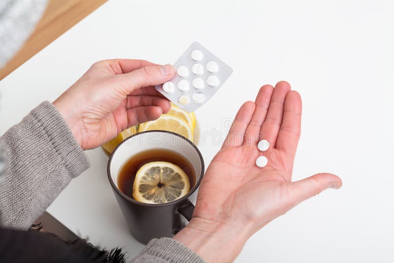 Medicine for a cold stock image. Image of seasonal, blanket - 34693917