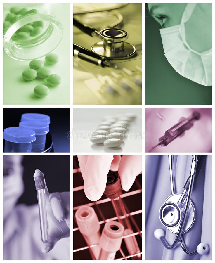 Medicine collage stock photo. Image of hospital, testing - 27627736