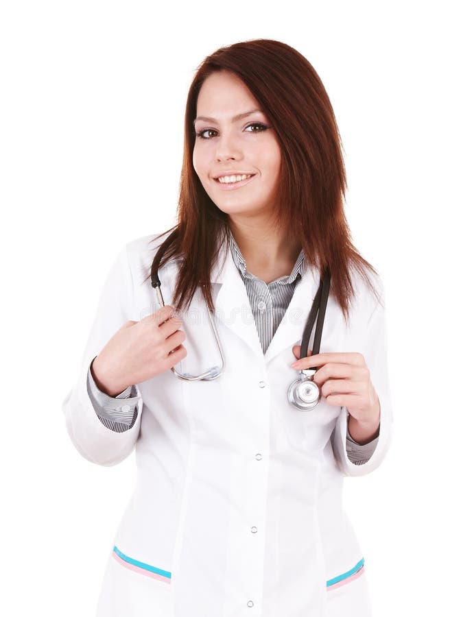 Medicine Doctor Girl with Stethoscope. Stock Photo - Image of cute ...