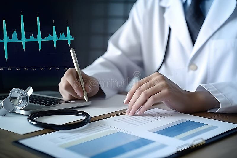 Medicine Doctor Working with Modern Computer Interface, Generative AI ...