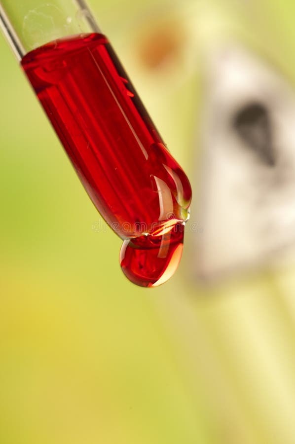 Medicine Dropper with Blood Drop Stock Image - Image of test, closeup ...