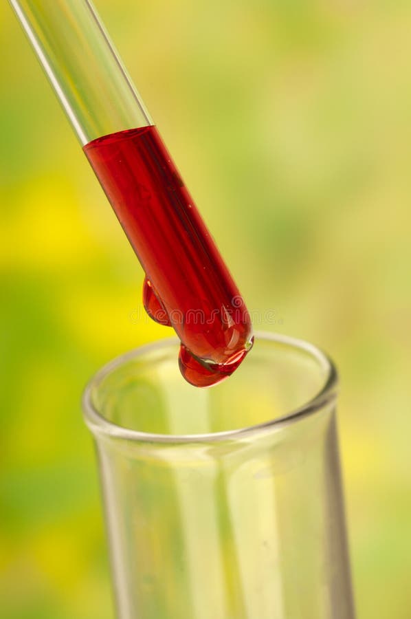 Medicine Dropper with Blood Drop Stock Image - Image of test, closeup ...