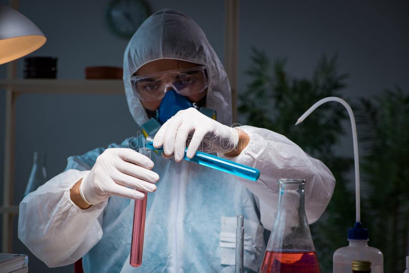 The Medicine Drug Researcher Working in Lab Stock Photo - Image of ...