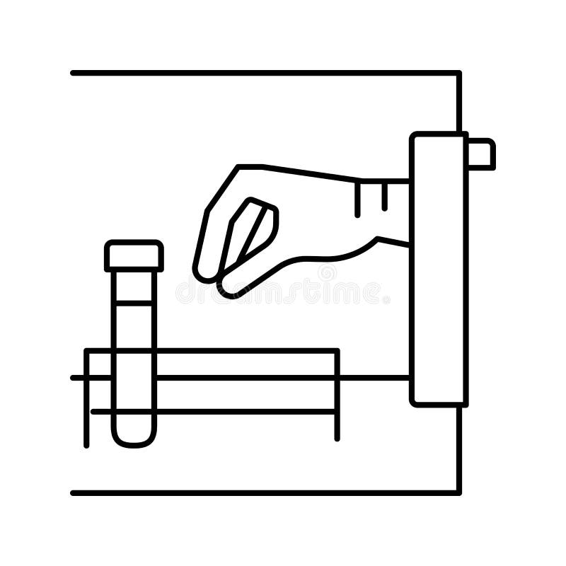 Medicine Experiment Testing Line Icon Vector Illustration Stock Vector ... Medicine Experiment Testing Line Icon Vector Illustration Stock Vector ...