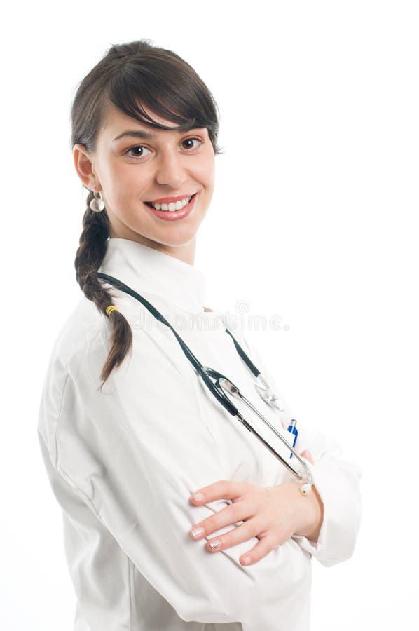 Medicine female worker stock image. Image of portrait - 16591931