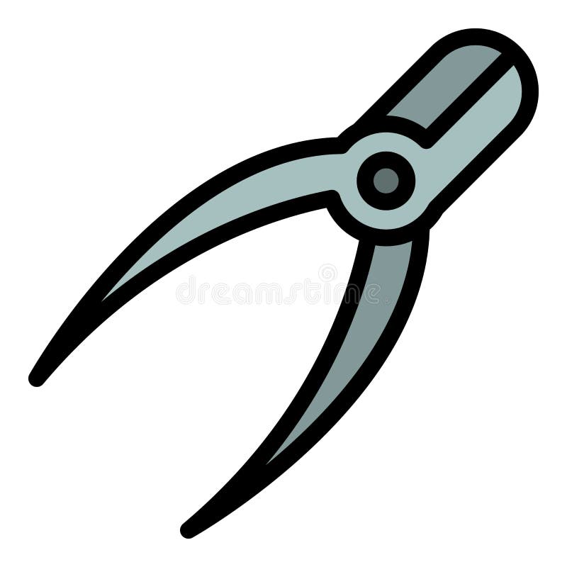 Medicine Forceps Icon Color Outline Vector Stock Illustration ...