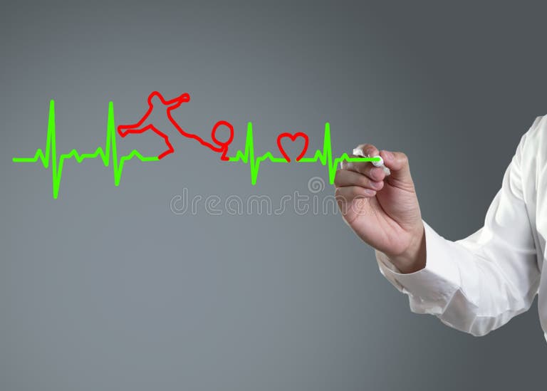 Medicine, Hand drawing stock photo. Image of beat, heart - 149295894