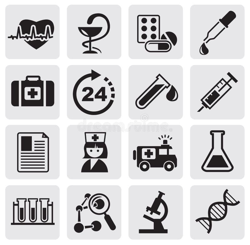 Medicine & Heath Care Icons Stock Vector - Illustration of healthy ...
