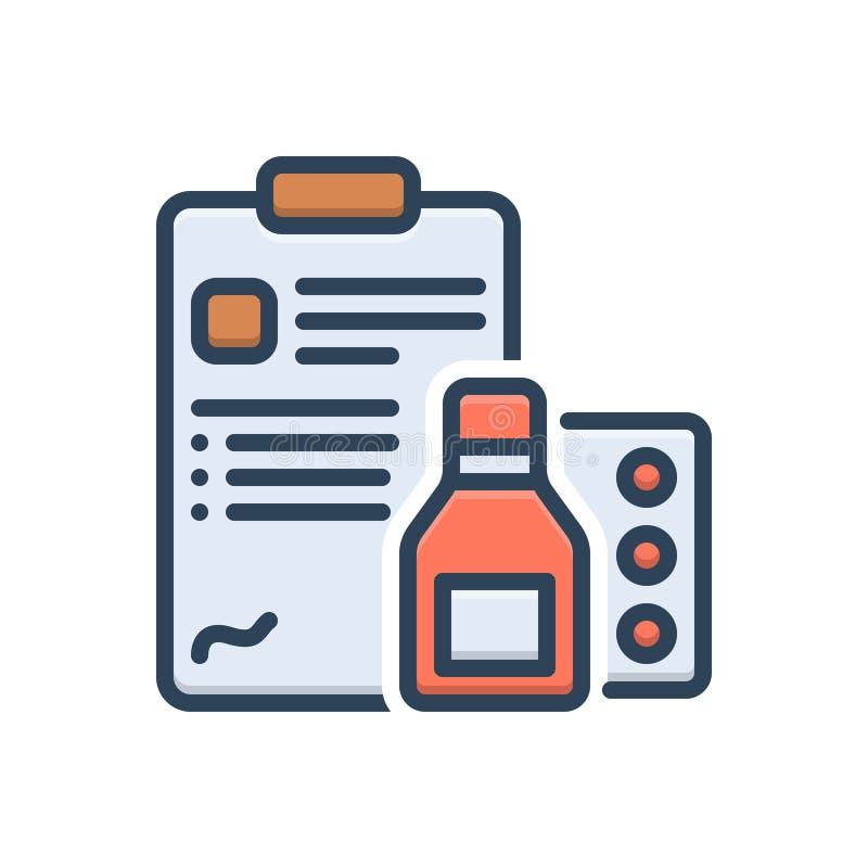 Color Illustration Icon for Medicine, Bottle and Tablet Stock ...