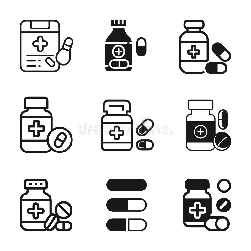Medicine Icon Vector Silhouette Illustration Stock Vector ...