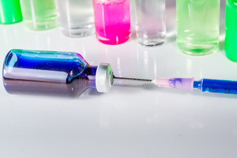 Medicine Laboratory Injection Stock Photo - Image of blue, tool: 48520770